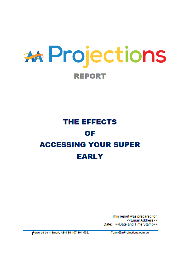 Sample report - mProjections - super superannuation forecast retirement ...