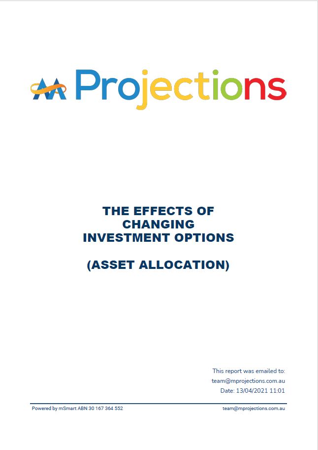 Info - investment options - mProjections - super superannuation ...